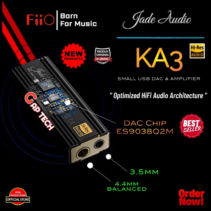 Jual Ampli Fiio Ka3 / Ka 3 Portable Hi-Res Usb Dac Amplifier Original ...