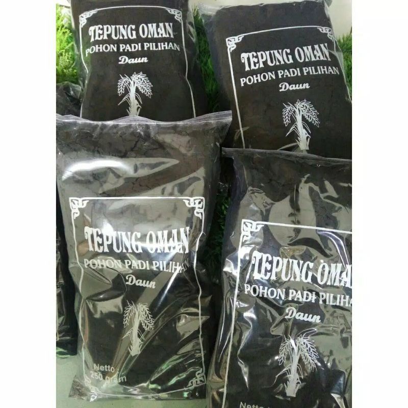 Jual Tepung oman/abu merang sekam padi pilihan 100% alami/250 gram ...
