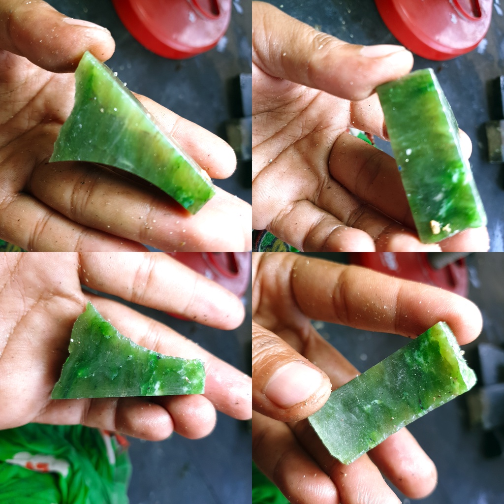 Jual POTONGAN BAHAN BATU GIOK ASLI NEPHRITE JADE NATURAL ORIGINAL ...