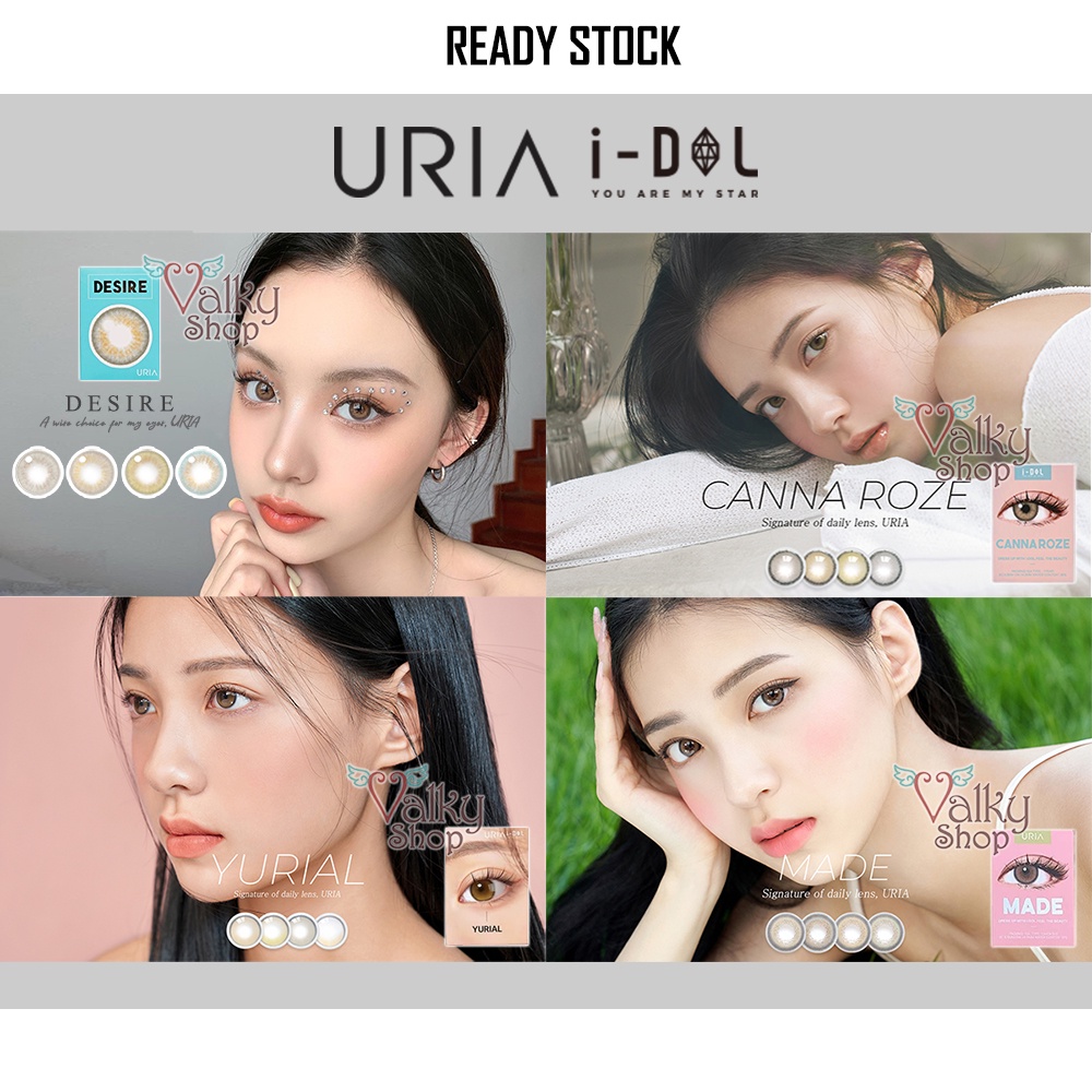 Jual Ready Stock 100% ORIGINAL URIA i-DOL LENS 6-12 Months 1 Year CANNA ROZE YURIAL Charcoal ...