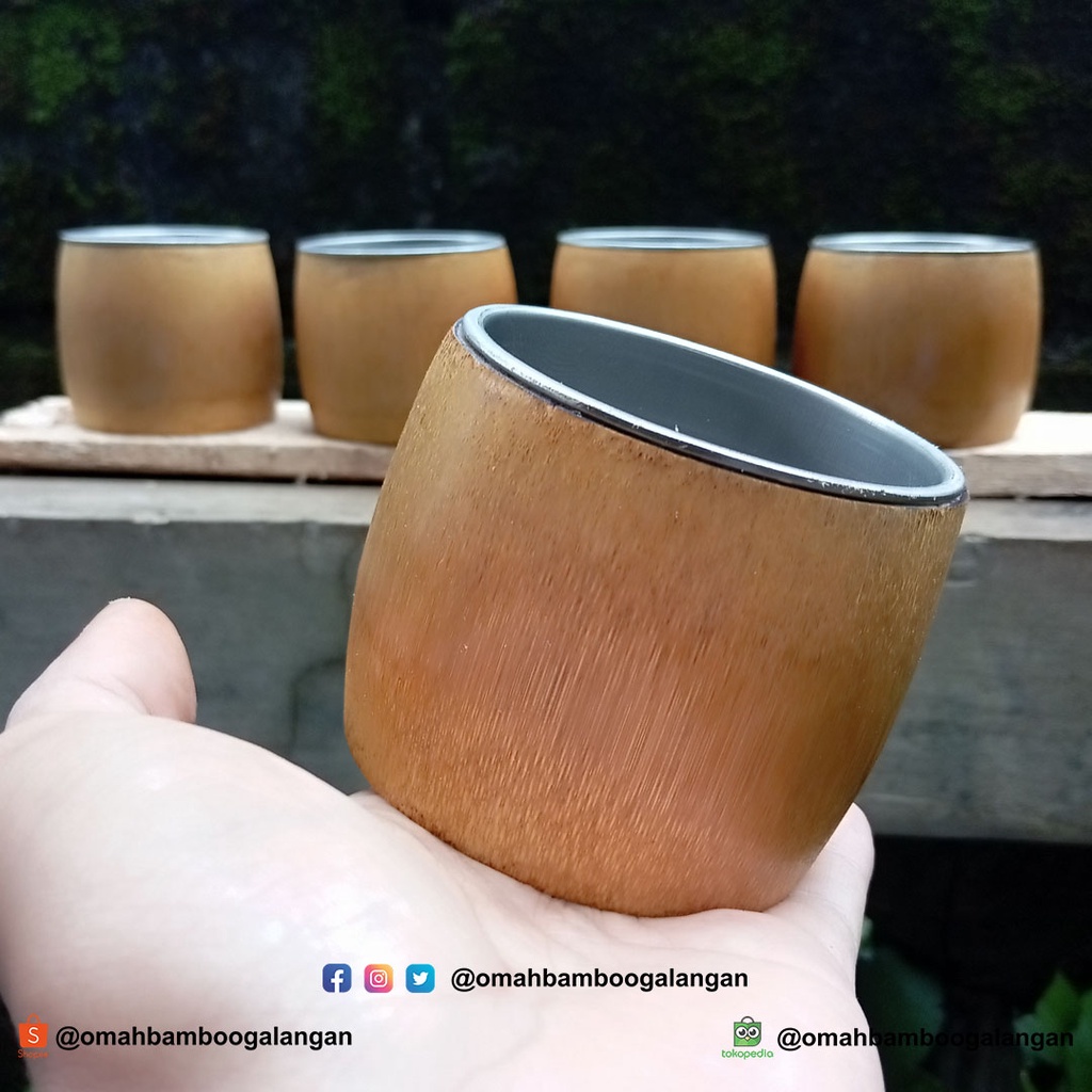 Jual Gelas Cangkir Mug Bambu Souvenir Unik, Cangkir Cover Bambu Unik ...