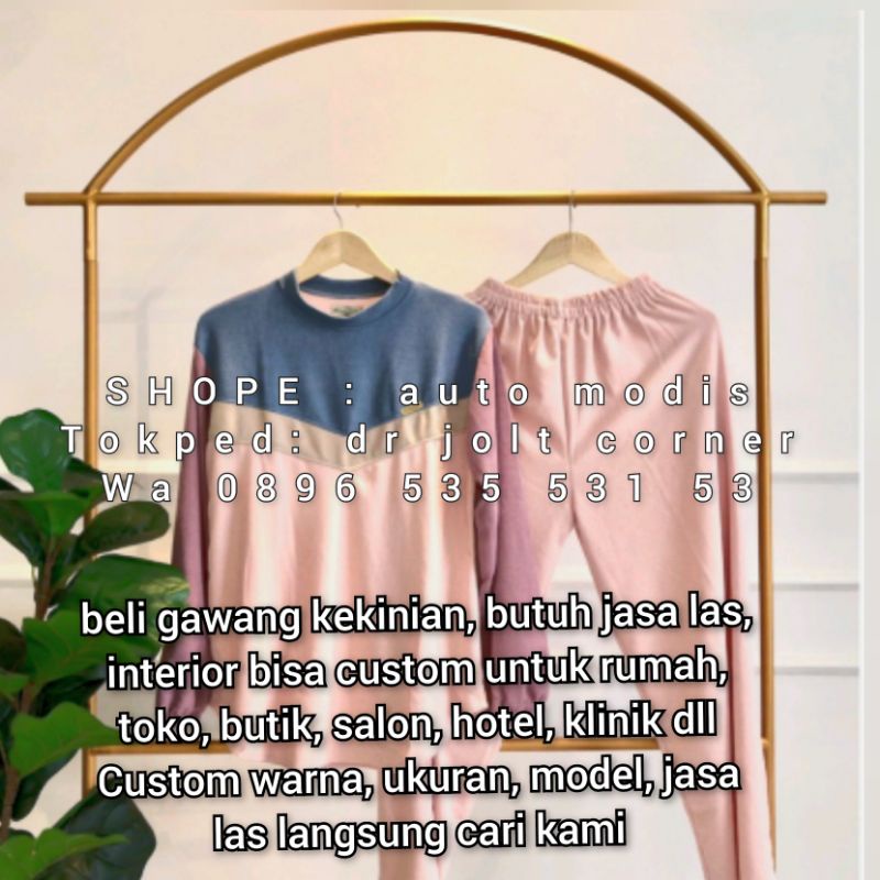 Jual GANTUNGAN BAJU TEMPEL TEMBOK GAWANG BESI DINDING Z OVAL KOTAK GOLD EMAS PUTIH HITAM CUSTOM ...
