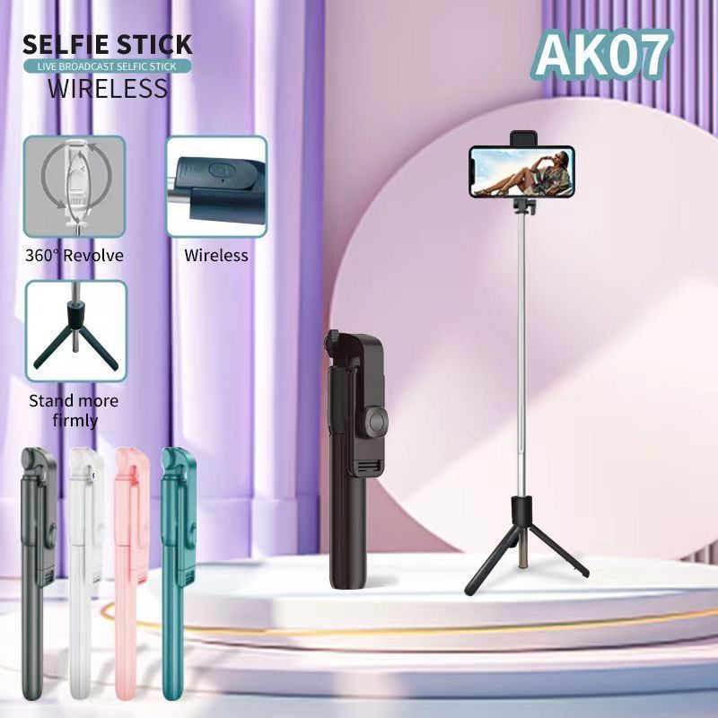 Jual TRIPOD SELFIE STICK WIRELES AK07 / TONGSIS SELFIE STICK HP 2IN1 REMOTE BLUETOOTH SHUTTER ...
