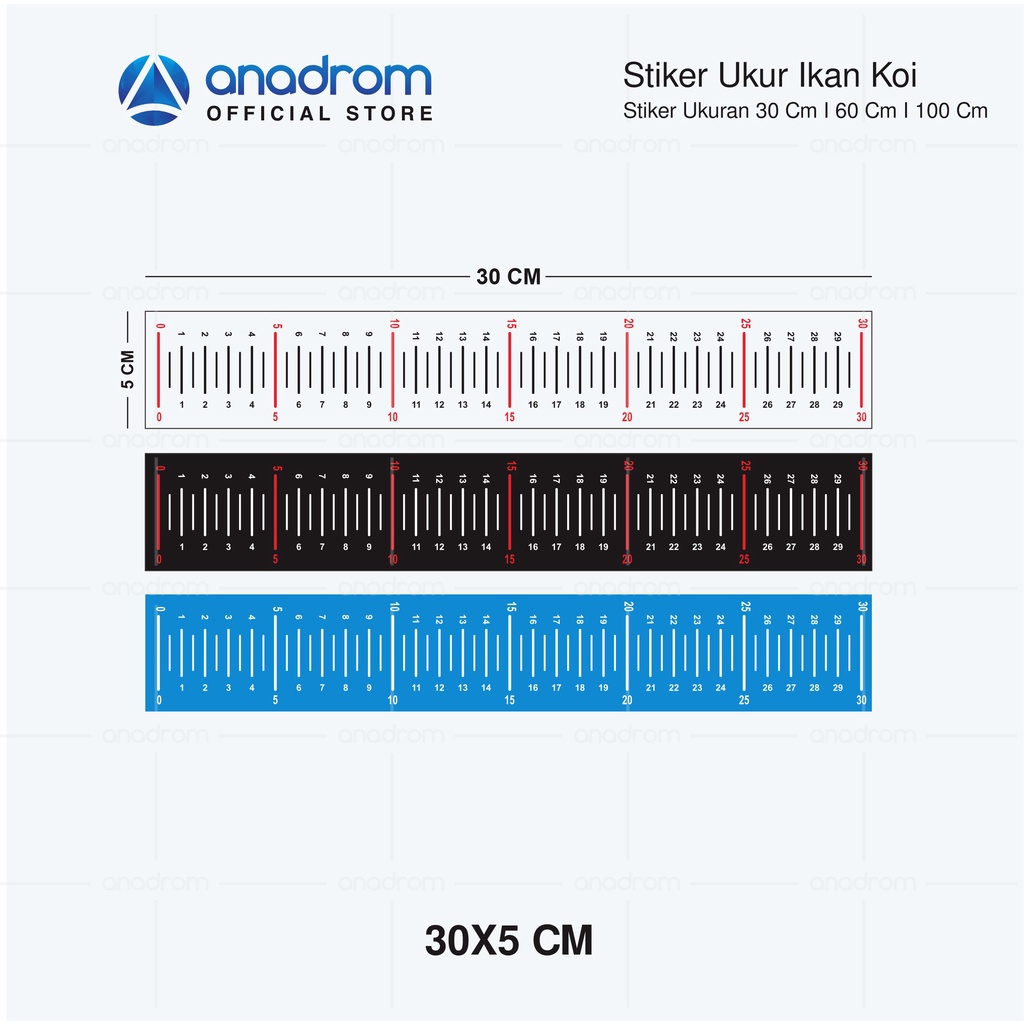 Jual STIKER UKUR IKAN KOI / STIKER BAK UKUR | Anadrom 3101 | Shopee ...