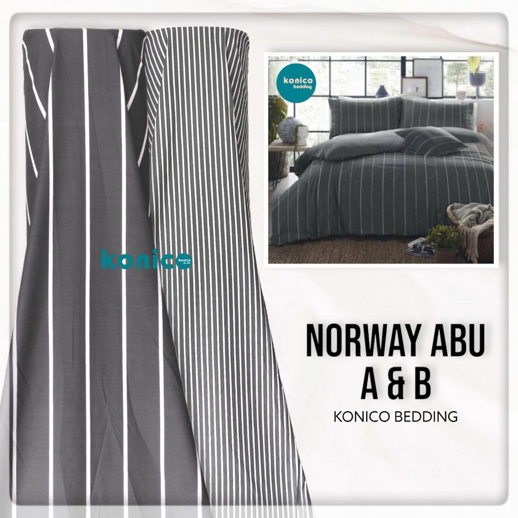Jual KONICO kain Katun sprei Meteran Motif MINIMALIS NORWAY GREY Tabur Star Esra GROW Catra ...