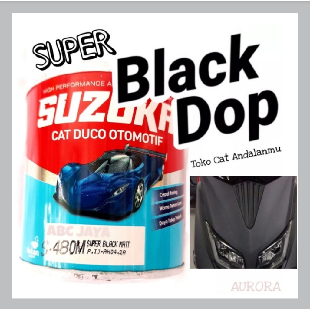 Jual Cat Duco Kayu Besi Suzuka Lacquer 200cc SUPER BLACK MATT / HITAM ...