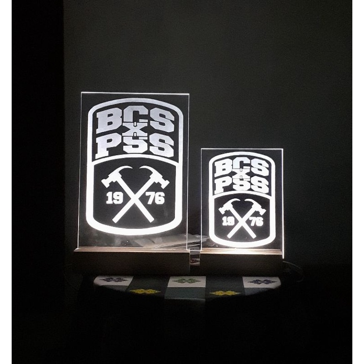 Jual lampu akrilik ukir logo BCS & PSS | Shopee Indonesia