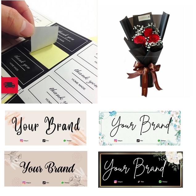 Jual 63pcs Stiker Buket Custom - label buket-stiker buket-stiker ...