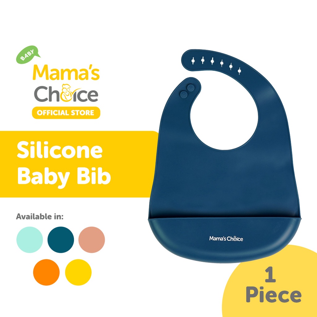Jual Bib Bayi Silikon - Mama's Choice Silicone Baby Bib (Food Grade ...