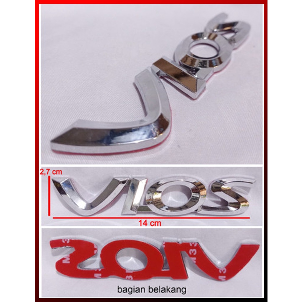 Jual Emblem Logo Tulisan Toyota Vios gen 1 tahun 2004 sampai dengan ...