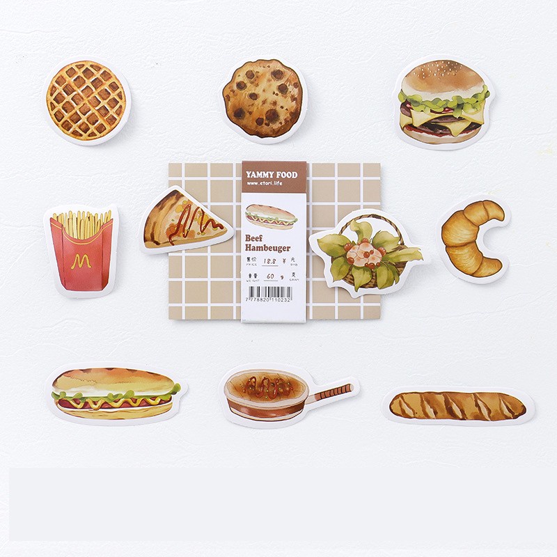 Jual Sticker Pack Makanan Aesthetic Snacks Yummy Food Sticker Deco 02 ...