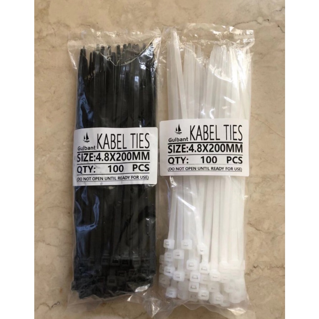 Jual Kabel Ties Cable Tie 4.8 x 200mm (20cm) CV 200 Kualitas baik ...