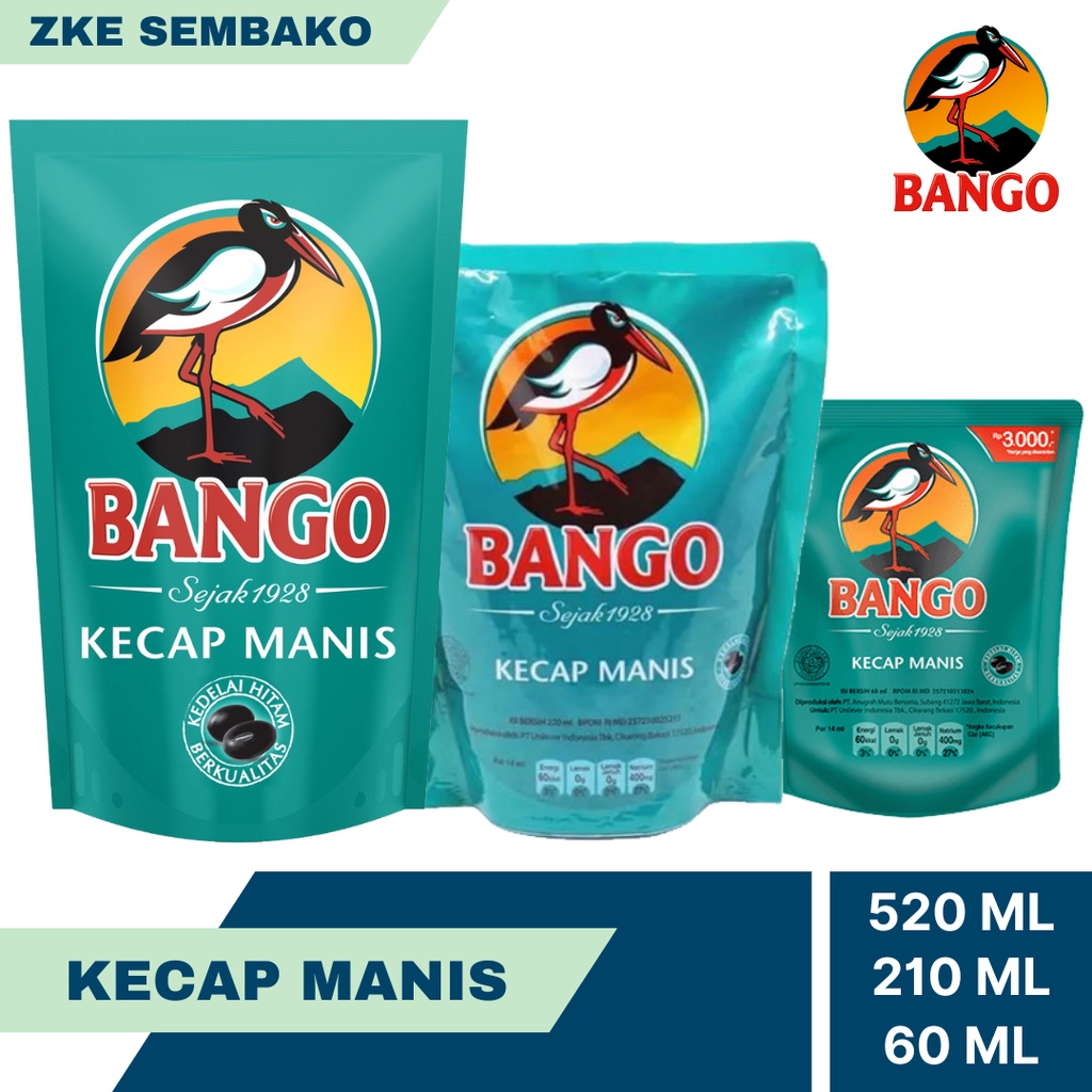 Jual Kecap Bango Manis Pouch 60ml / 210ml / 520ml | Shopee Indonesia
