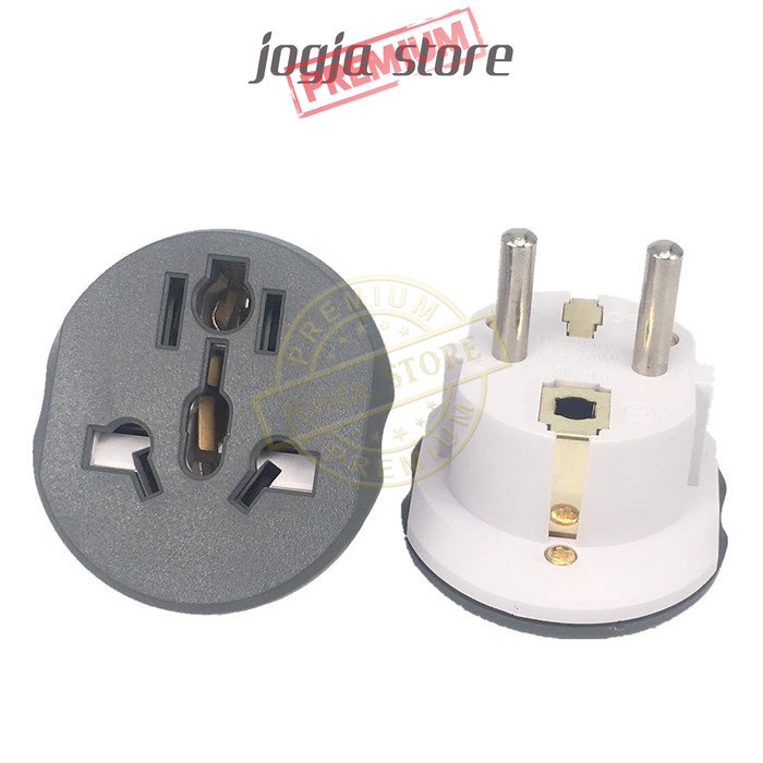 Jual Adaptor Colokan Steker EU Universal Travel Adapter AU US UK to EU ...