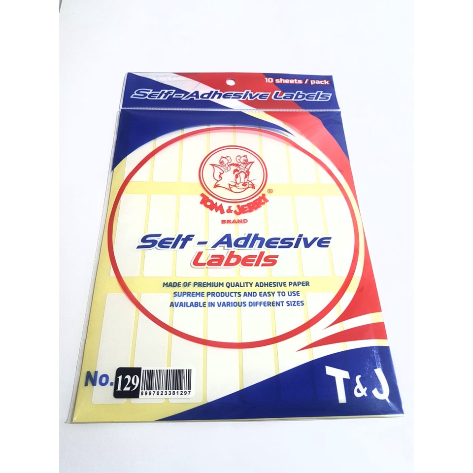 Jual Harga per 1packs/10lbr LABEL STIKER TOM & JERRY ( J & T ) NO 125 ...