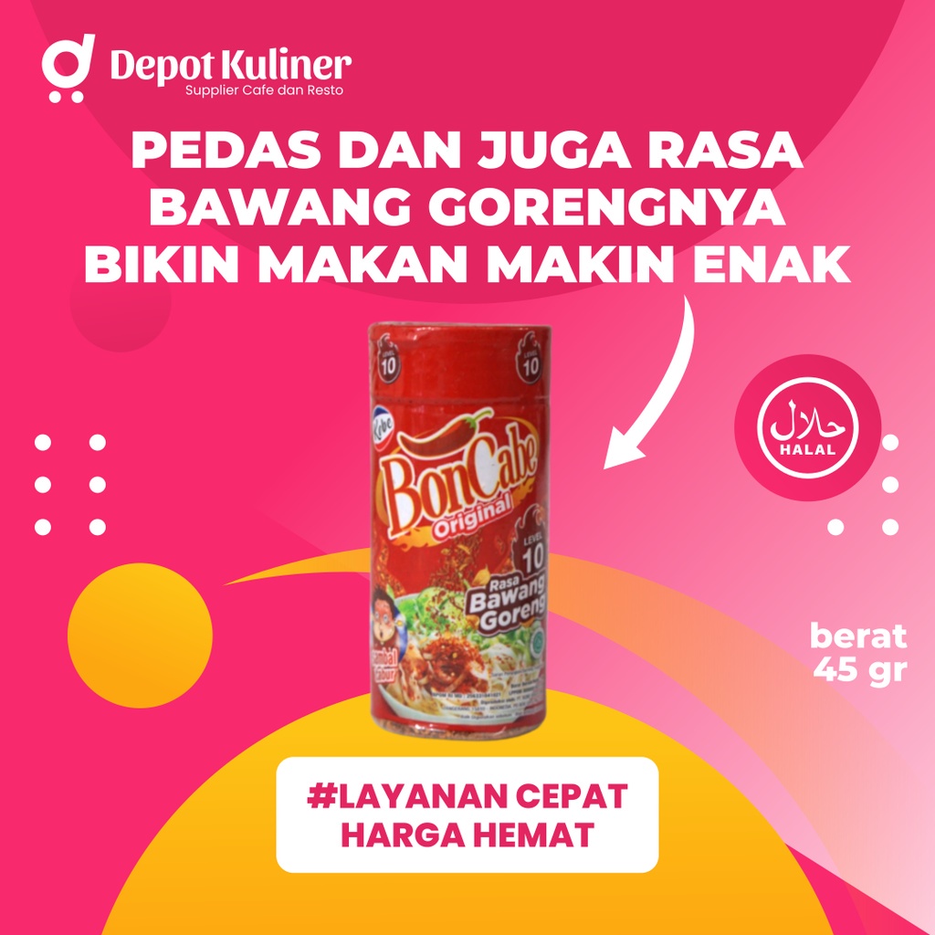 Jual BonCabe Sambal Tabur Lv 10 Rasa Bawang Goreng botol Original Bon ...