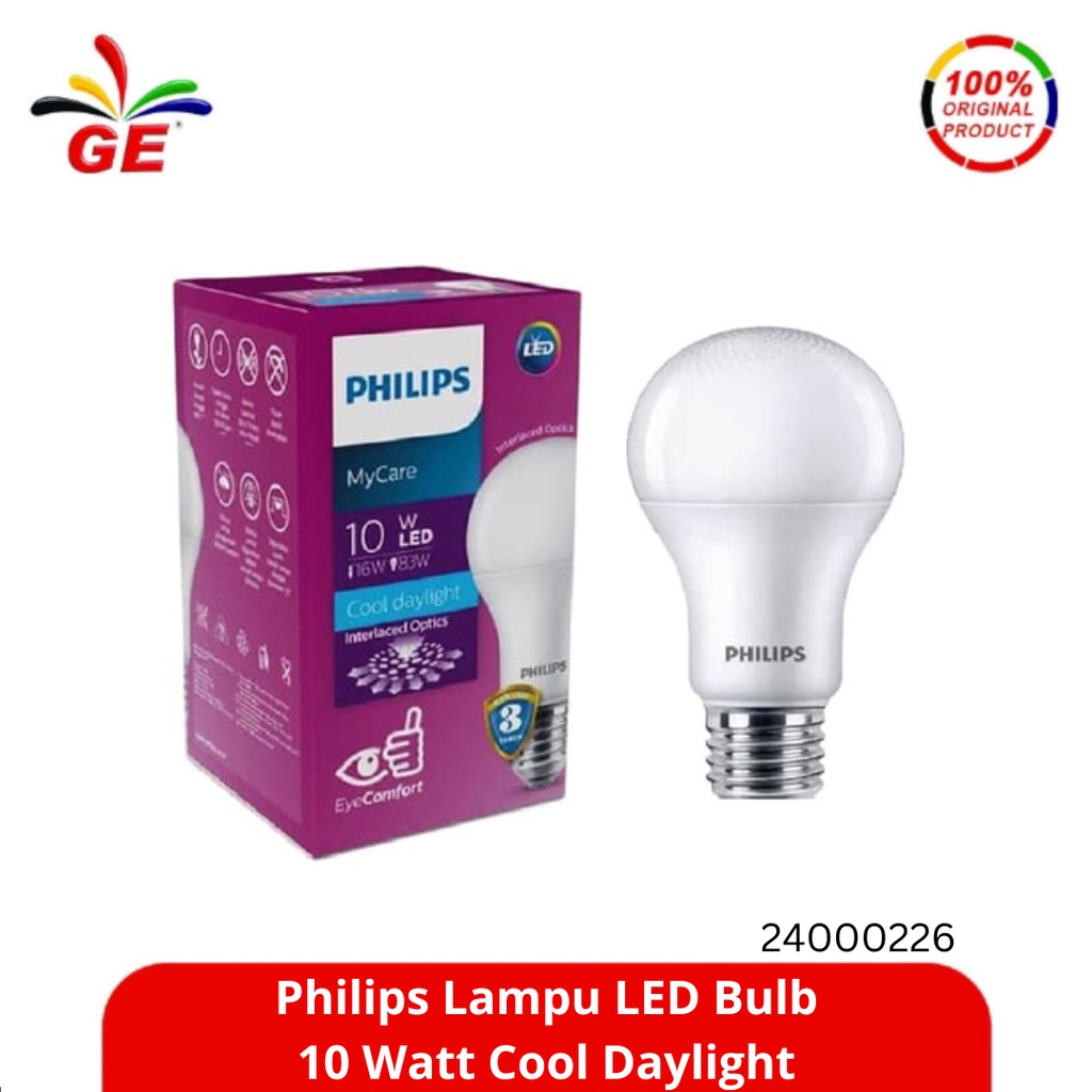 Jual PHILIPS - Lampu LED Bulb 10 Watt Cool Daylight 24000226 | Shopee ...