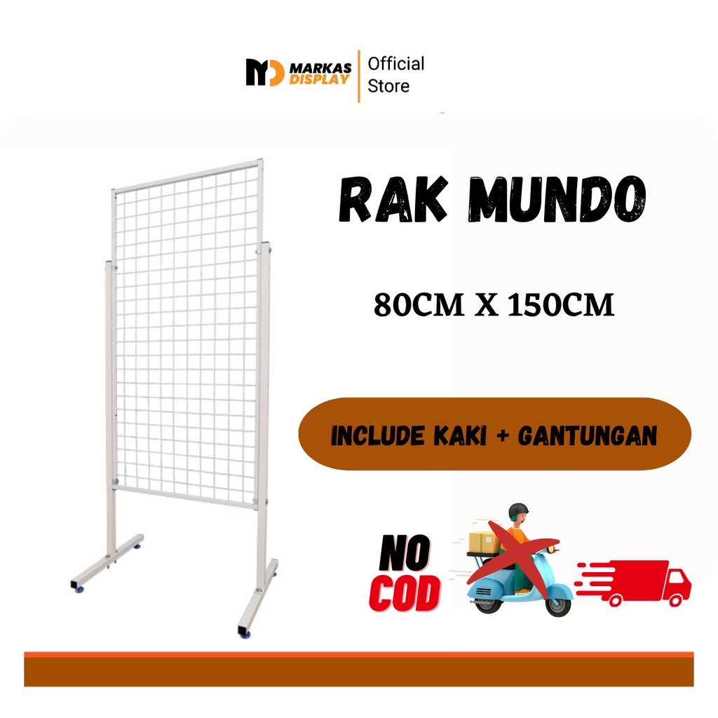 Jual (Packing Aman) Rak Mundo Plus Kaki dan Gantungan Ukuran 150x80/Rak ...