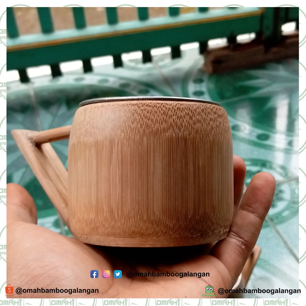 Jual Gelas Cangkir Bambu Stainless Unik super Murah Kerajinan Cangkir ...