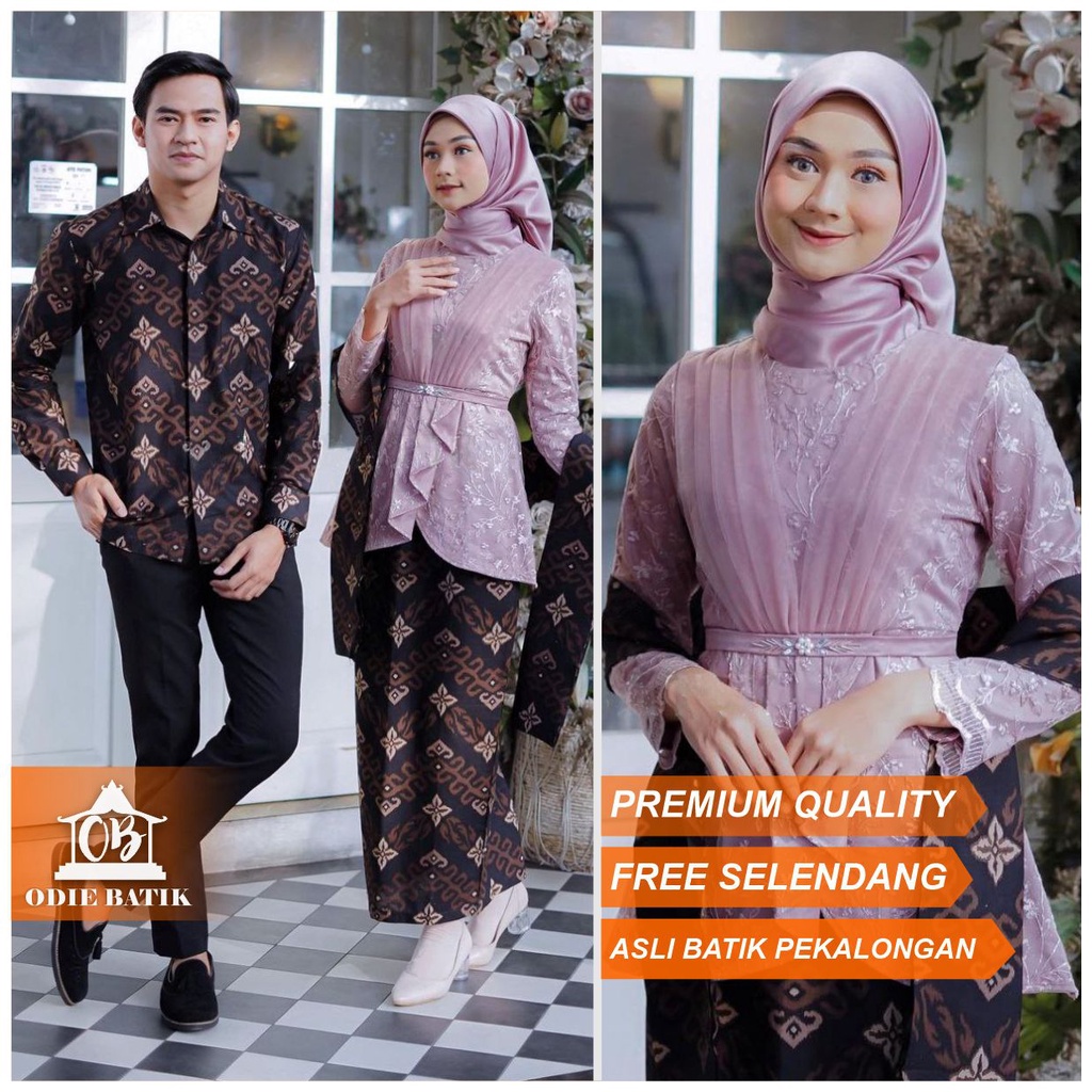 Jual OUTFIT COUPLE BAJU KONDANGAN LEBARAN BATIK COUPLE TERBARU KEMEJA ...