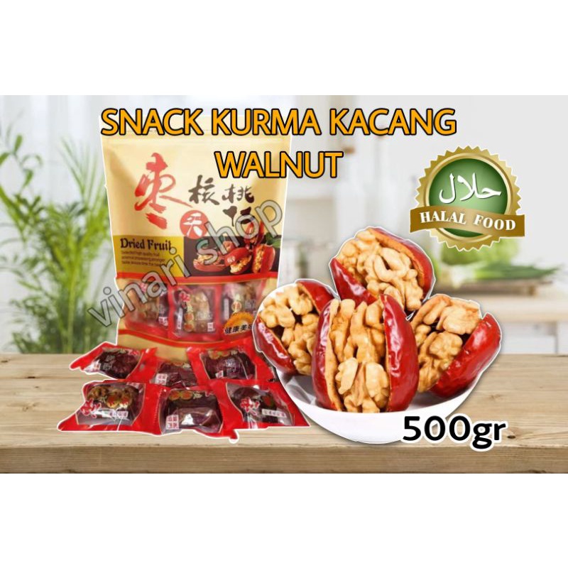 Jual Snack Kurma Kacang Walnut 500gr Dan 250gr(Repacking)Snack Angco ...