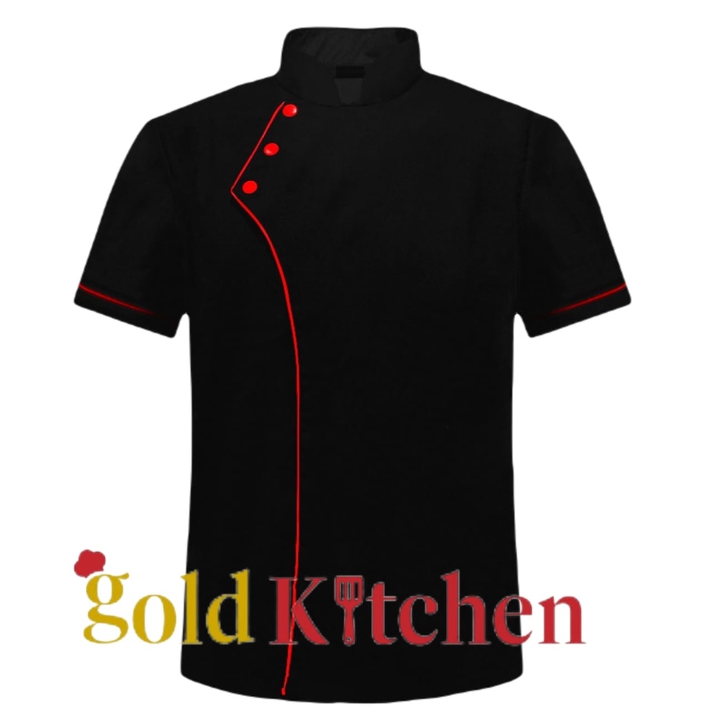 Jual Baju Koki Chef Jacket Lengan Pendek Pria Wanita Bahan American ...