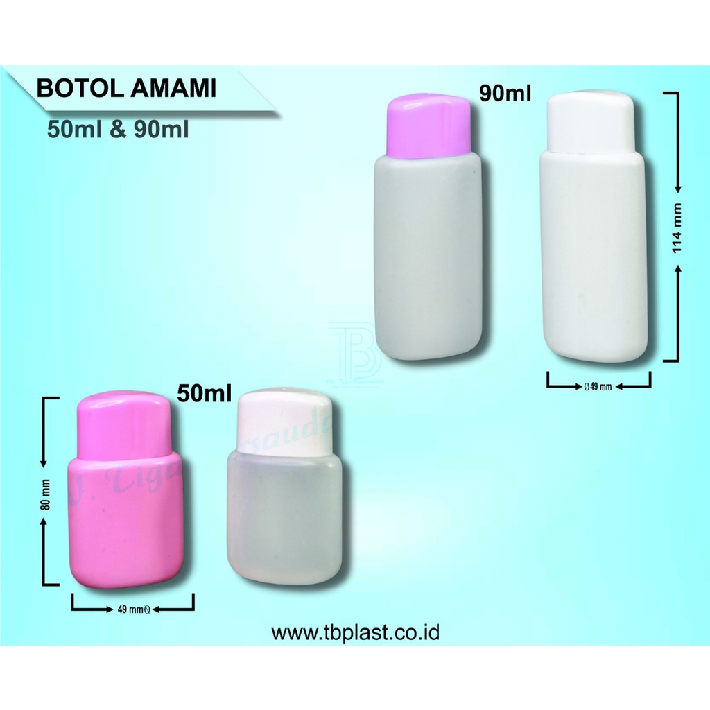 Jual (25 pcs) Botol Amami 90ml (cosmetics packaging) | Shopee Indonesia