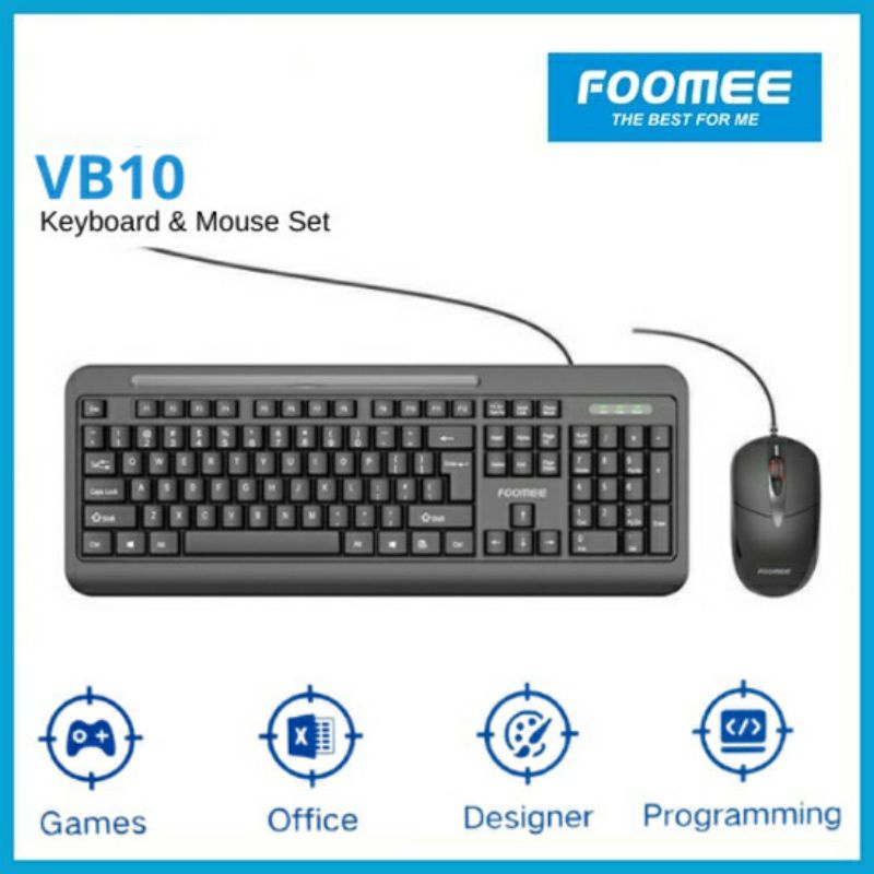 Jual Foomee VB-10 Keyboard dan Mouse Set Bundle FOOMEE VB10 Gaming ...