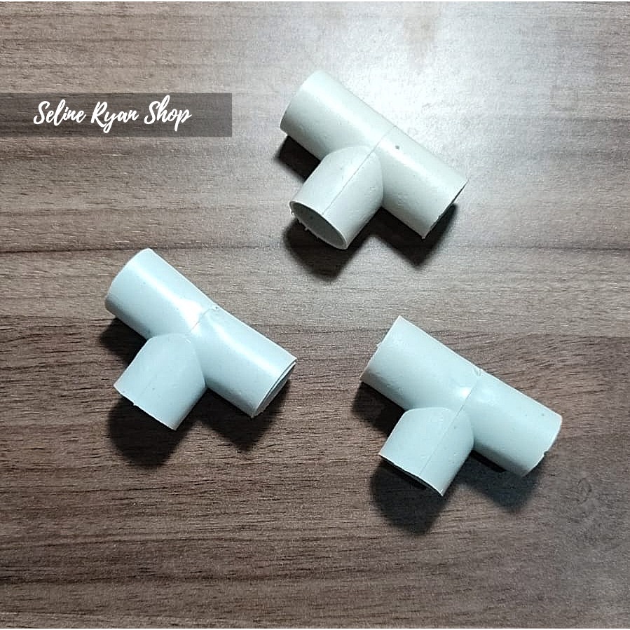 Jual Tee / Cabang Sambungan Pipa Listrik model T 17mm (5/8") | Shopee ...