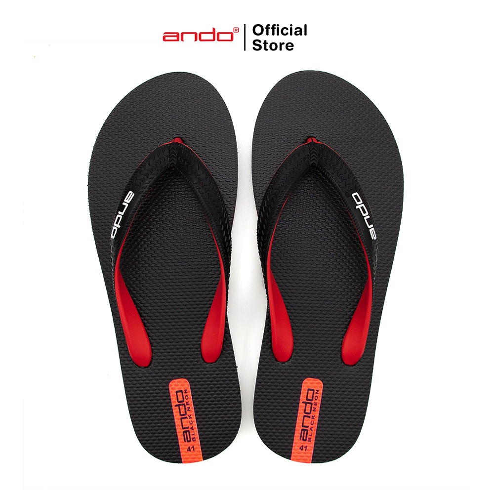 Jual Ando Official Sandal Jepit Black Neon 01 Pria Dewasa - Merah ...
