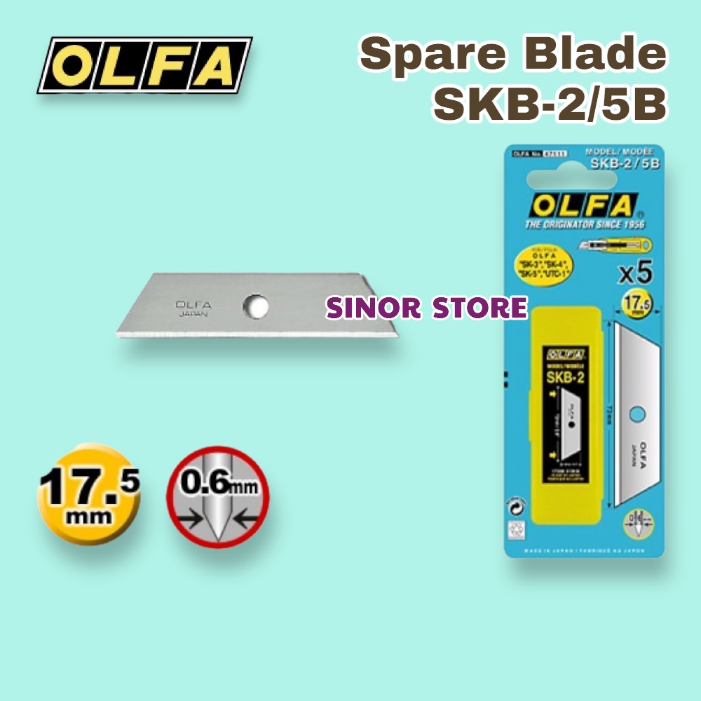 Jual REFILL Olfa Cutter SKB-2/5B Spare Blade 5 pcs Per Pack | Shopee Indonesia