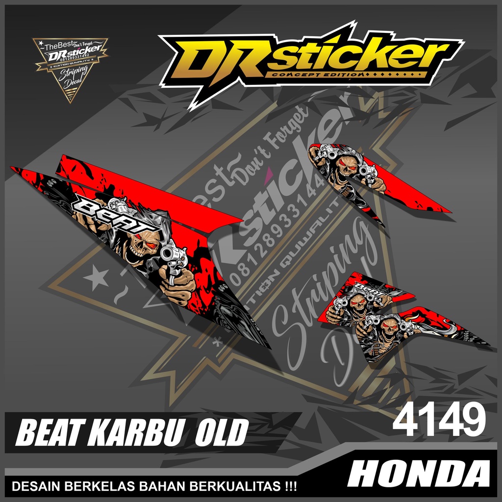 Jual 4149 Striping Beat Karbu OLd Semi Full - Skotlet Striping Beat ...
