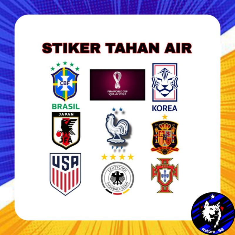 Jual STICKER STIKER VINYL HOLOGRAM FIFA WORLD CUP LOGO NEGARA JERSEY ...