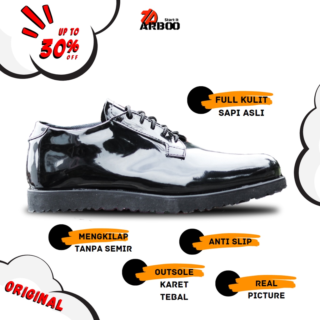 Jual SEPATU PRIA FORMAL PDH TNI POLRI POLPP SEPATU FORMAL CASUAL KERJA ...