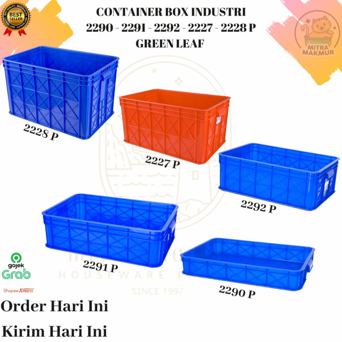 Jual Storage Box Green Leaf - Container Box Industri 2290 - 2291 - 2292 ...