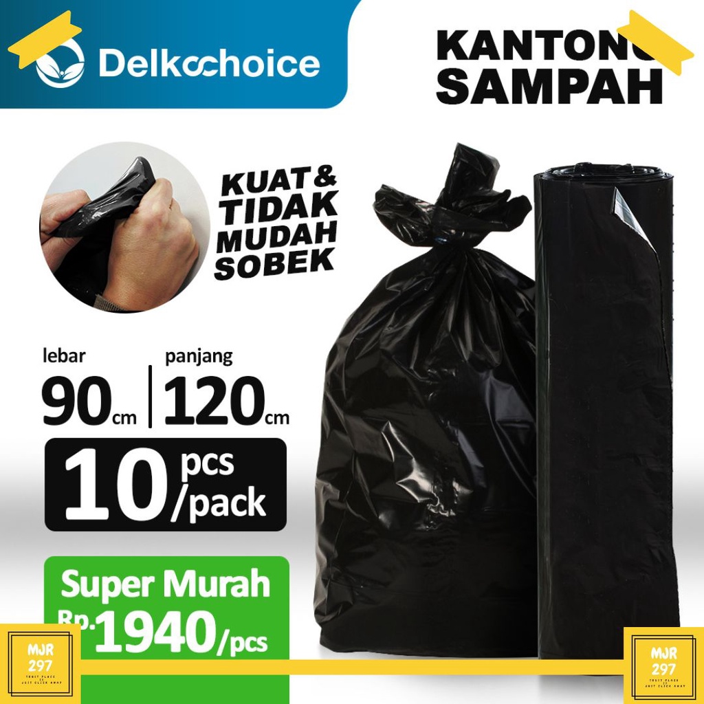 Jual KANTONG PLASTIK SAMPAH | TRASH BAG | PLASTIK HITAM SAMPAH 90CM x 120CM | Shopee Indonesia