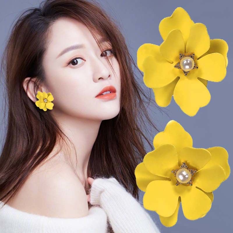 Jual Anting Bunga Wanita Mode Geometric Drop Earrings Unik C388 ...