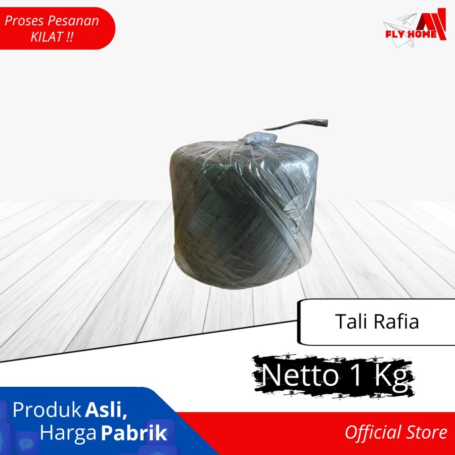 Jual FLY HOME Tali Rafia Roll 1 KG | Rapia Tali Plastik Hitam | Shopee ...
