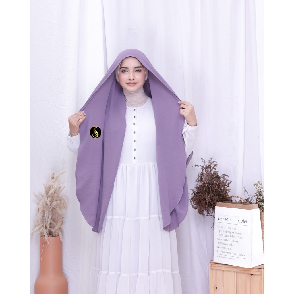 Jual Sabilla - Pashmina Oval Syari Crinkle Air Flow Premium Size ...