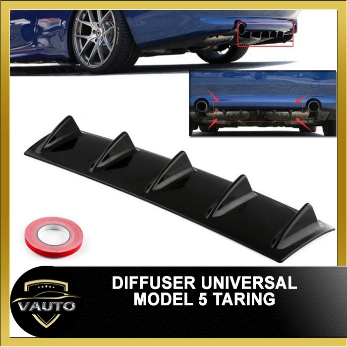 Jual Rear Bumper Spoiler Universal Bumper Diffuser Extender Body Kit ...