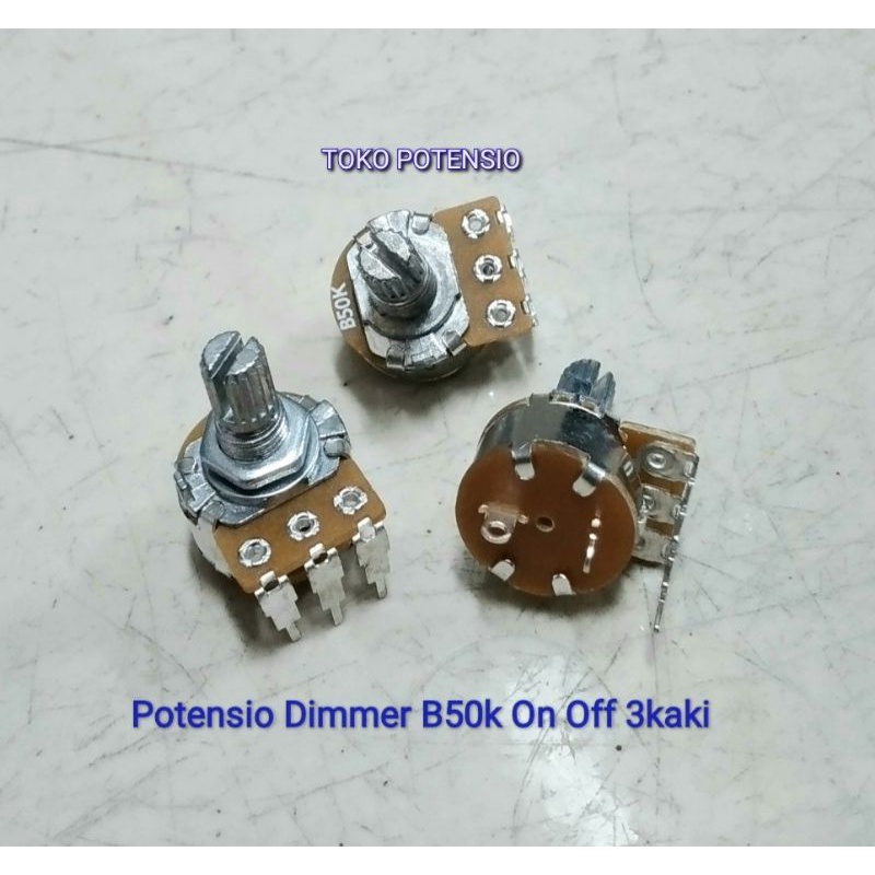 Jual POTENSIO DIMMER B50K ON OFF KAKI 3+2 | Shopee Indonesia