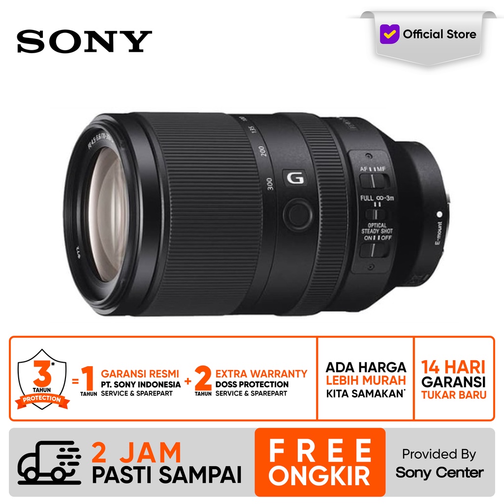 Jual SONY FE 70-300mm f/4.5-5.6 G OSS Lensa Kamera Full-Frame E-Mount ...