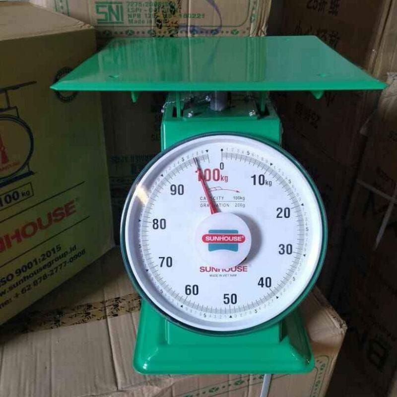 Jual Timbangan Vietnam 100 KG Hijau Besi Sunhouse Dial Spring Scale SH ...