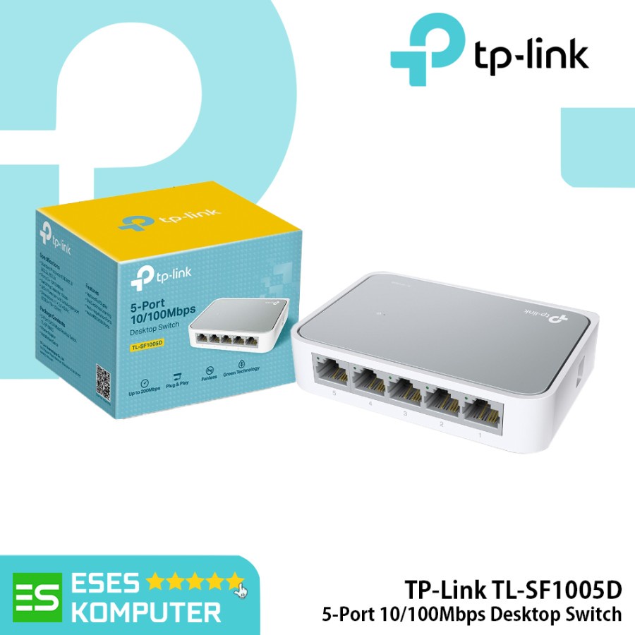 Jual Switch Hub TP-Link 5 Port 10/100Mbps Destkop Switch - TL-SF1005D | Shopee Indonesia