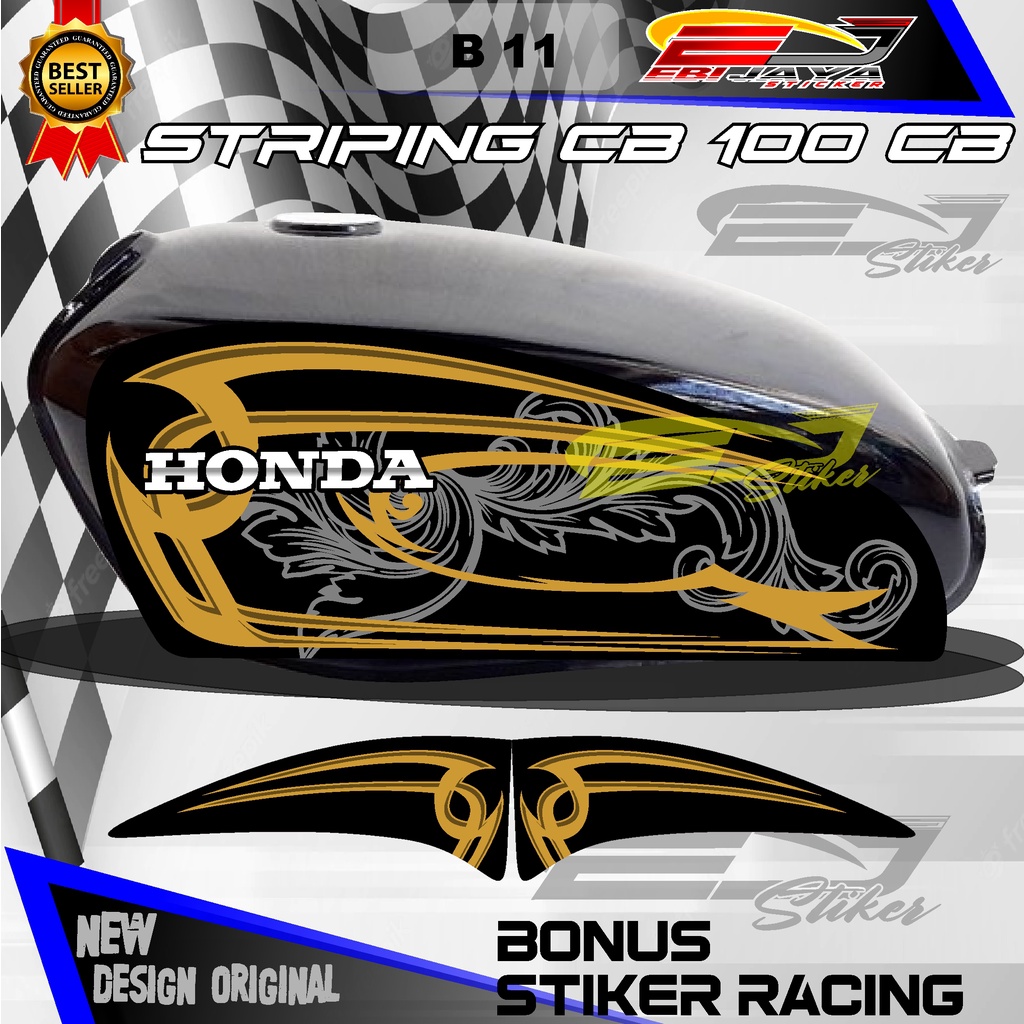 Jual STIKER CB 100 CUSTOM STRIPING /CB 100 STANDART HOLOGRAM DAN NON ...