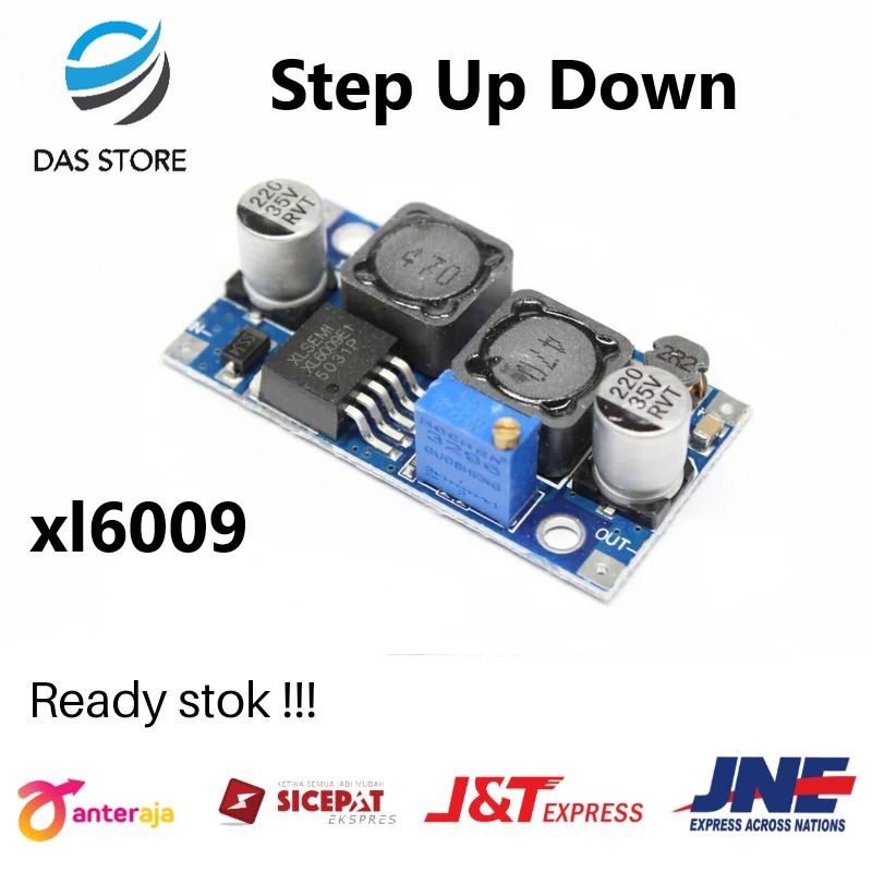 Jual Dc auto step up step down buck boost converter xl 6009 DC to DC ...