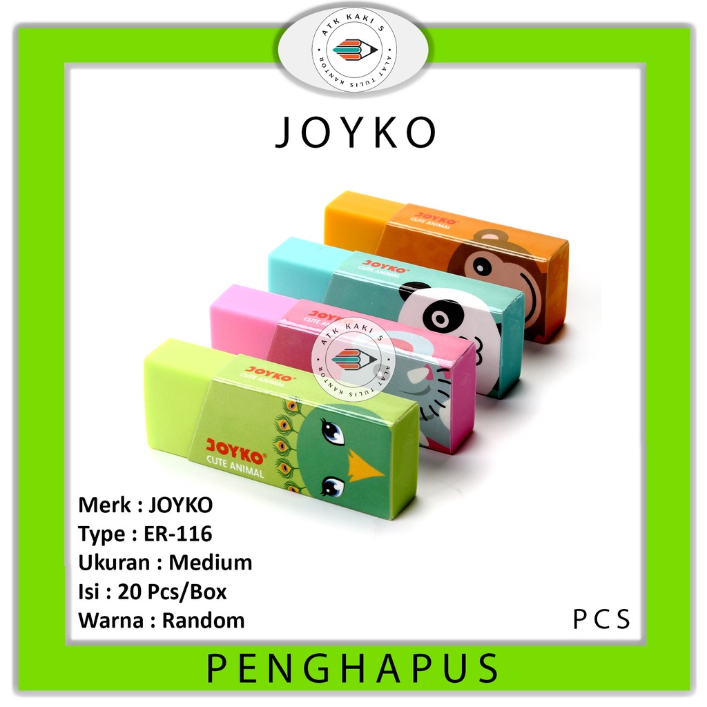 Jual JOYKO - Eraser Cute Animal ER-116 - PCS | Shopee Indonesia