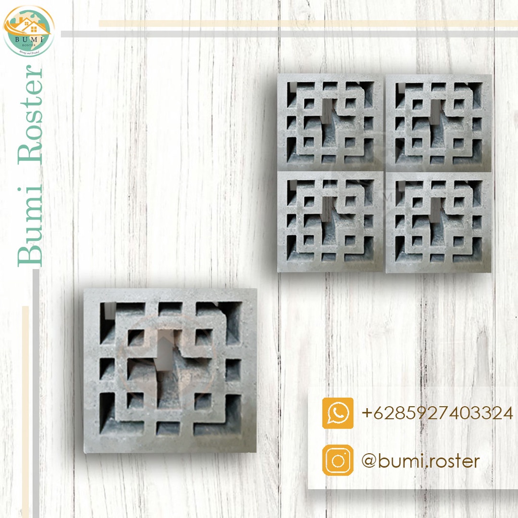 Jual Loster/Roster beton Grafik Minimalis Murah Gratis Ongkir Jabar ...