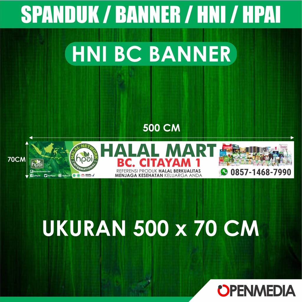 Jual BANNER TOKO HNI / BANNER HALALMART BC / HALALMART BUSINESS CENTER ...