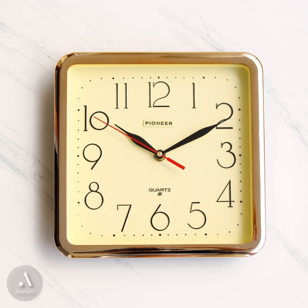 Jual Jam Dinding Kotak Pioneer CR 883 24 cm Quartz Wall Clock | Shopee ...